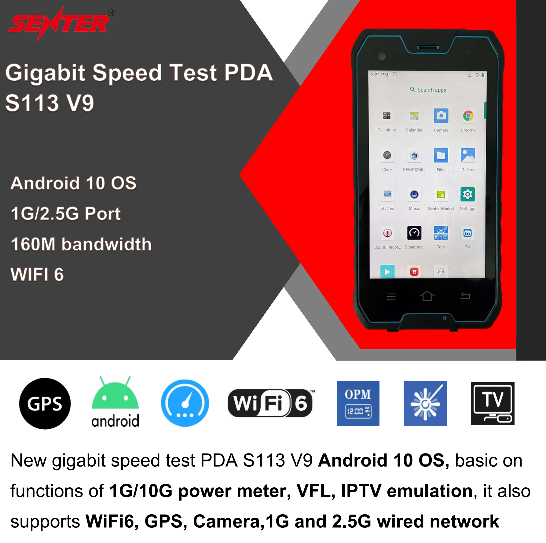 Gigabit Speed Test PDA S113 V9